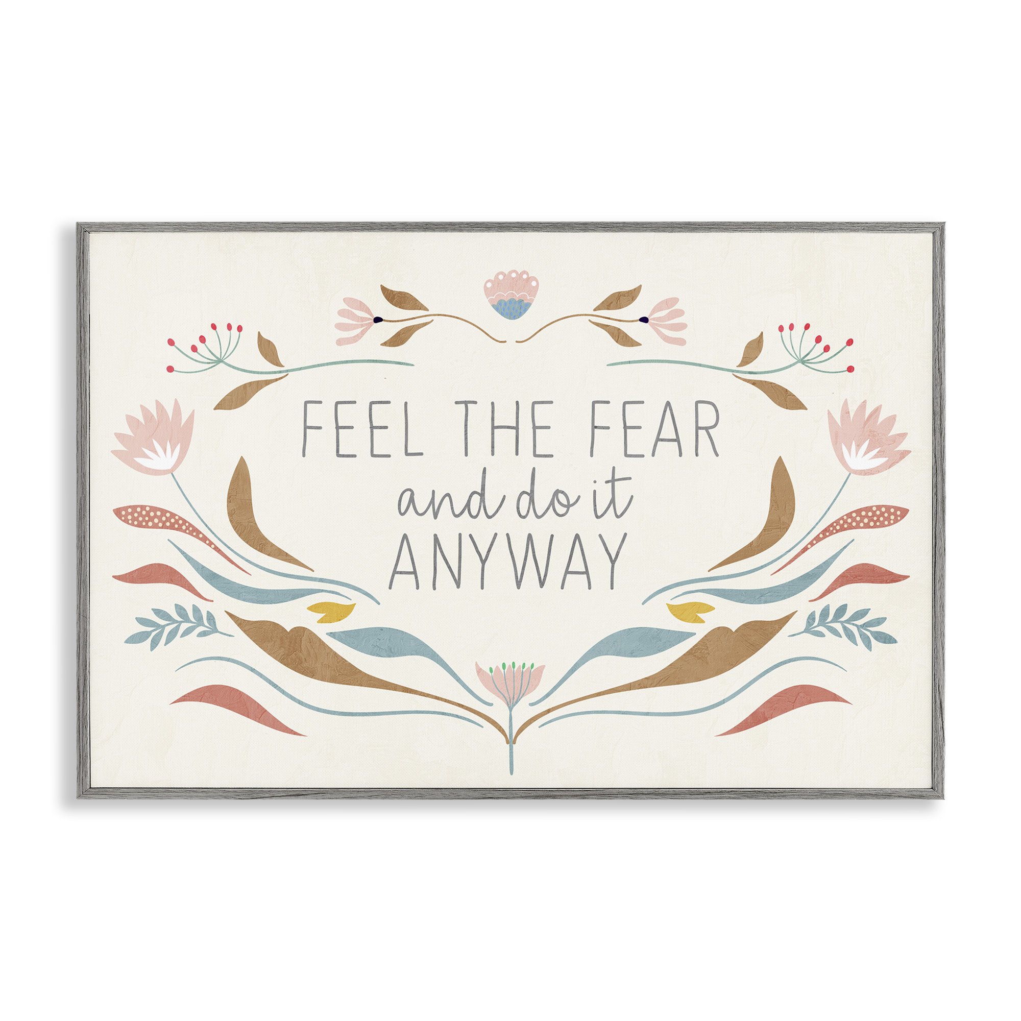House of Hampton® Feel The Fear Inspirational Framed Giclee Art by Kim ...