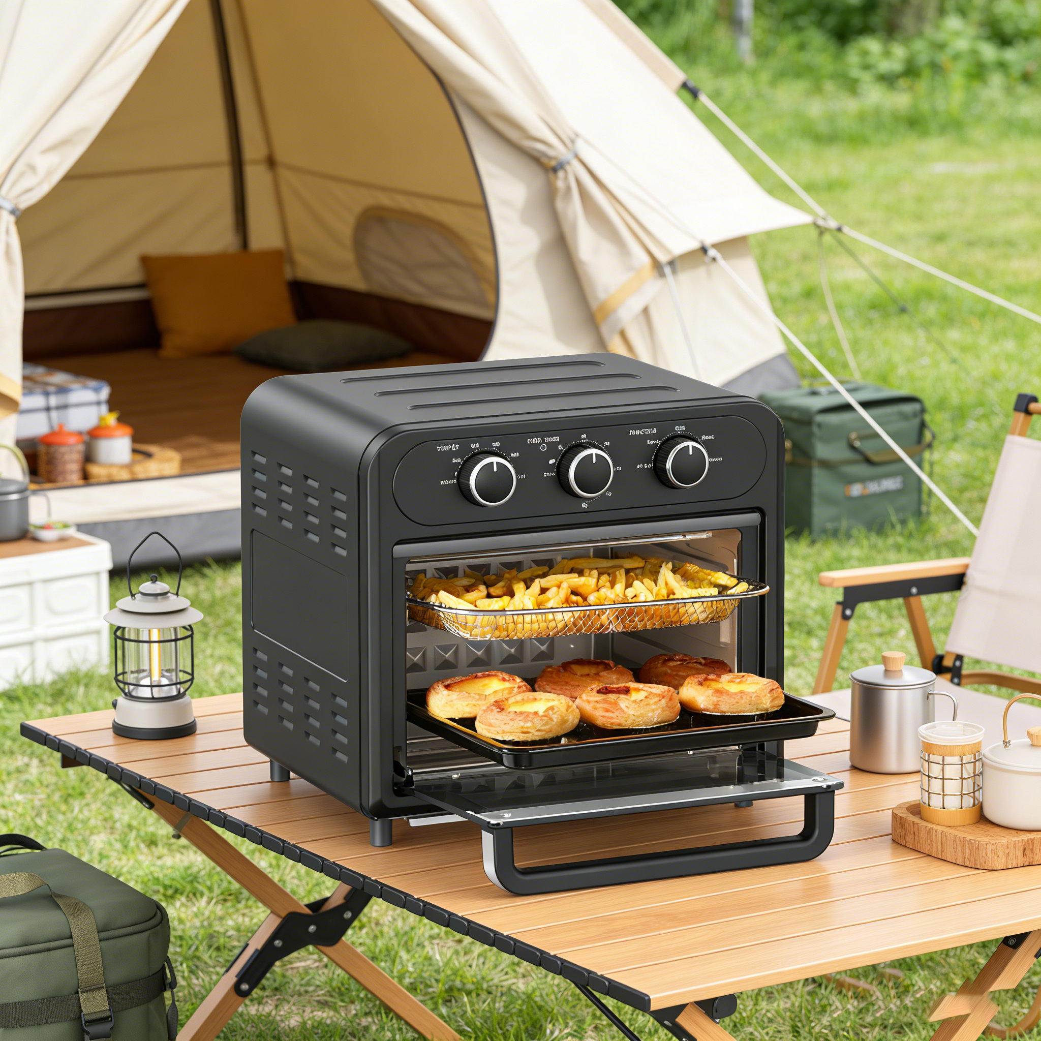 Paris Rhône 1700w 14.8 Quart, 5 In 1 Toaster Oven Countertop, Oil-less ...