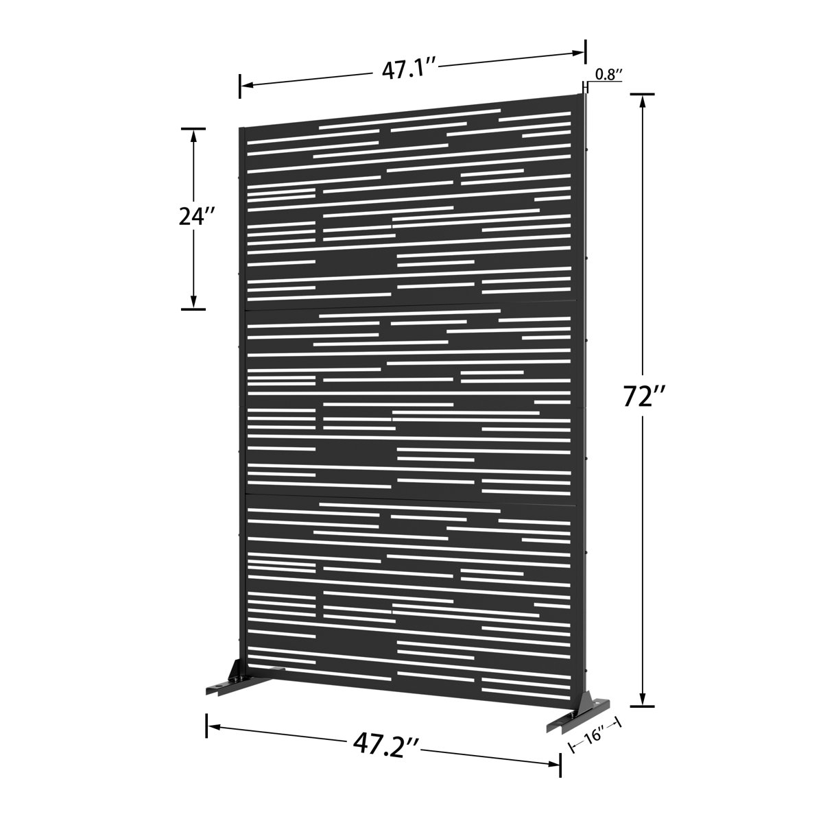 MAYEERTY 6 ft. H x 4 ft. W Metal Privacy Screen & Reviews | Wayfair