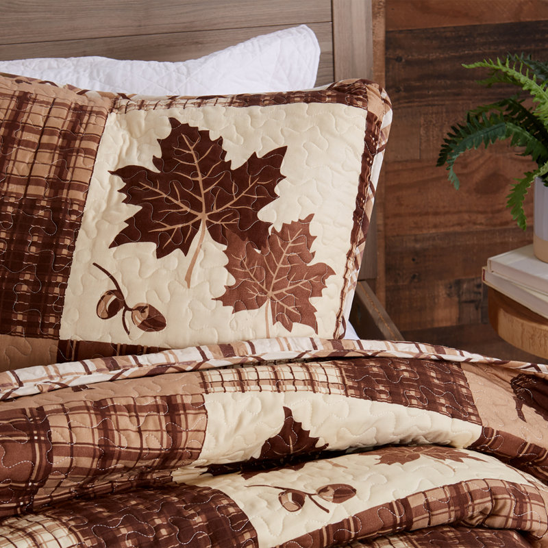 FreshFolds Nature / Lodge Inspired Patchwork Quilt Set with Shams ...