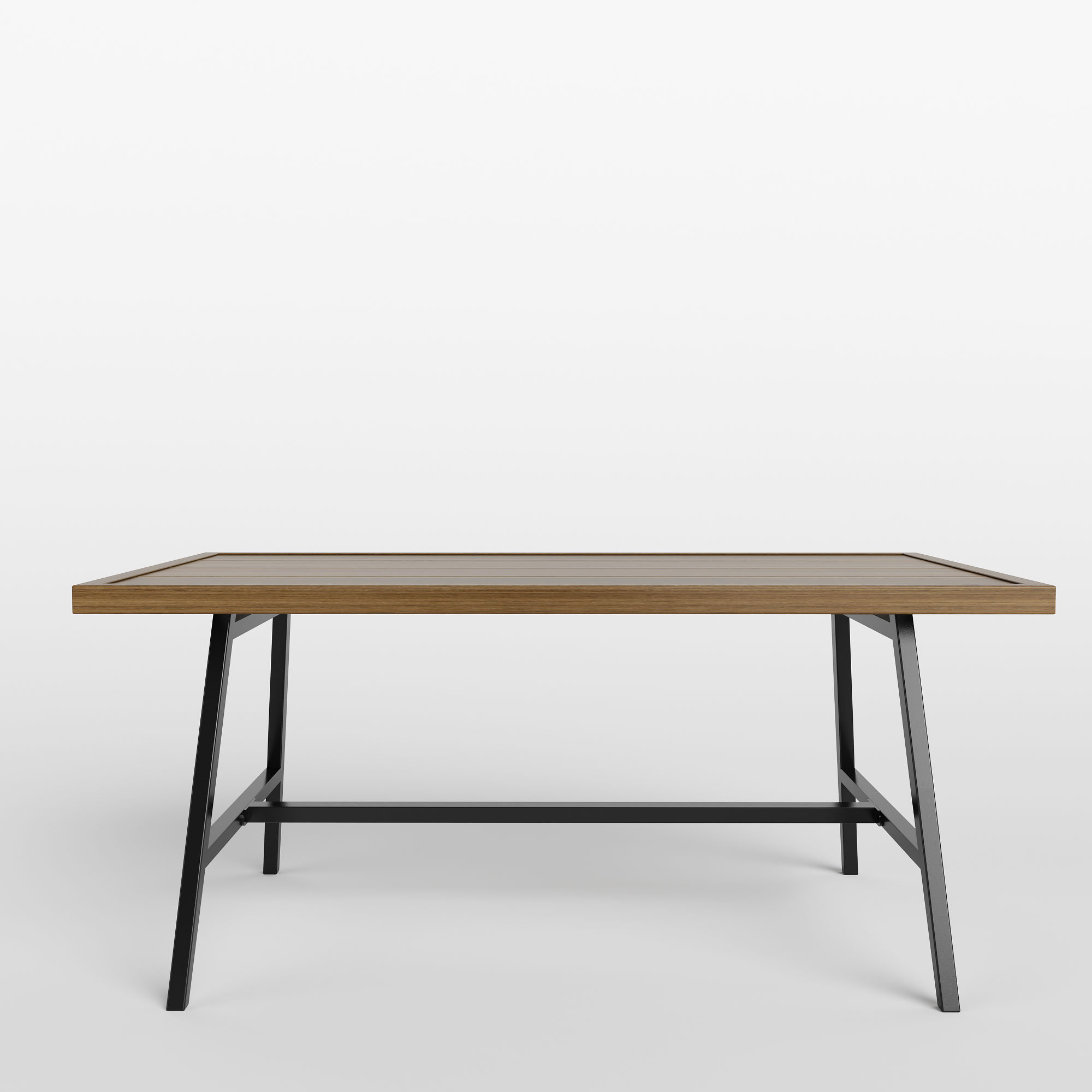 17 Stories Coffee table with Hand-painted Imitation Wood Grain Iron ...