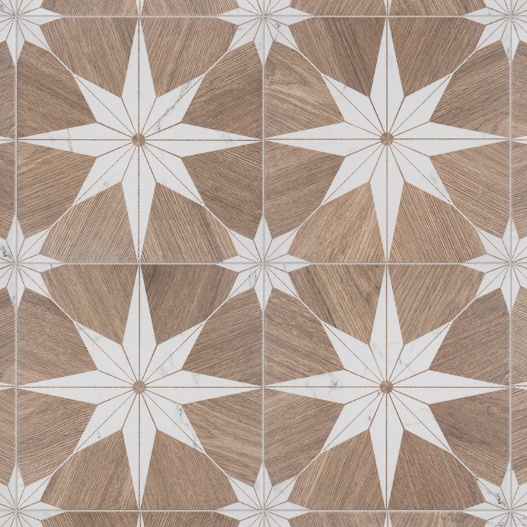 Merola Tile Llama Stella Loire Verso 10" x 10" Porcelain Marble Look ...