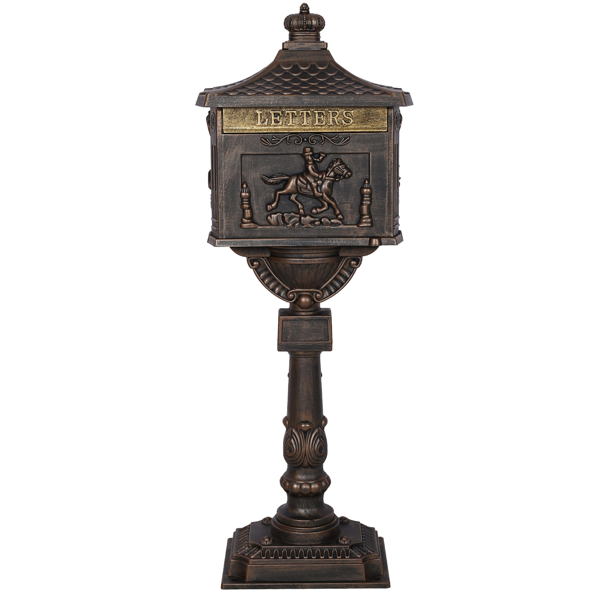 DELTA FURNITURE Cast Aluminum Mail Box,Postal Box | Wayfair