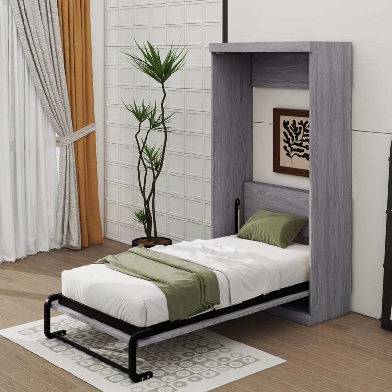 Red Barrel Studio® A Twin-Sized Wall-Mounted Murphy Bed | Wayfair
