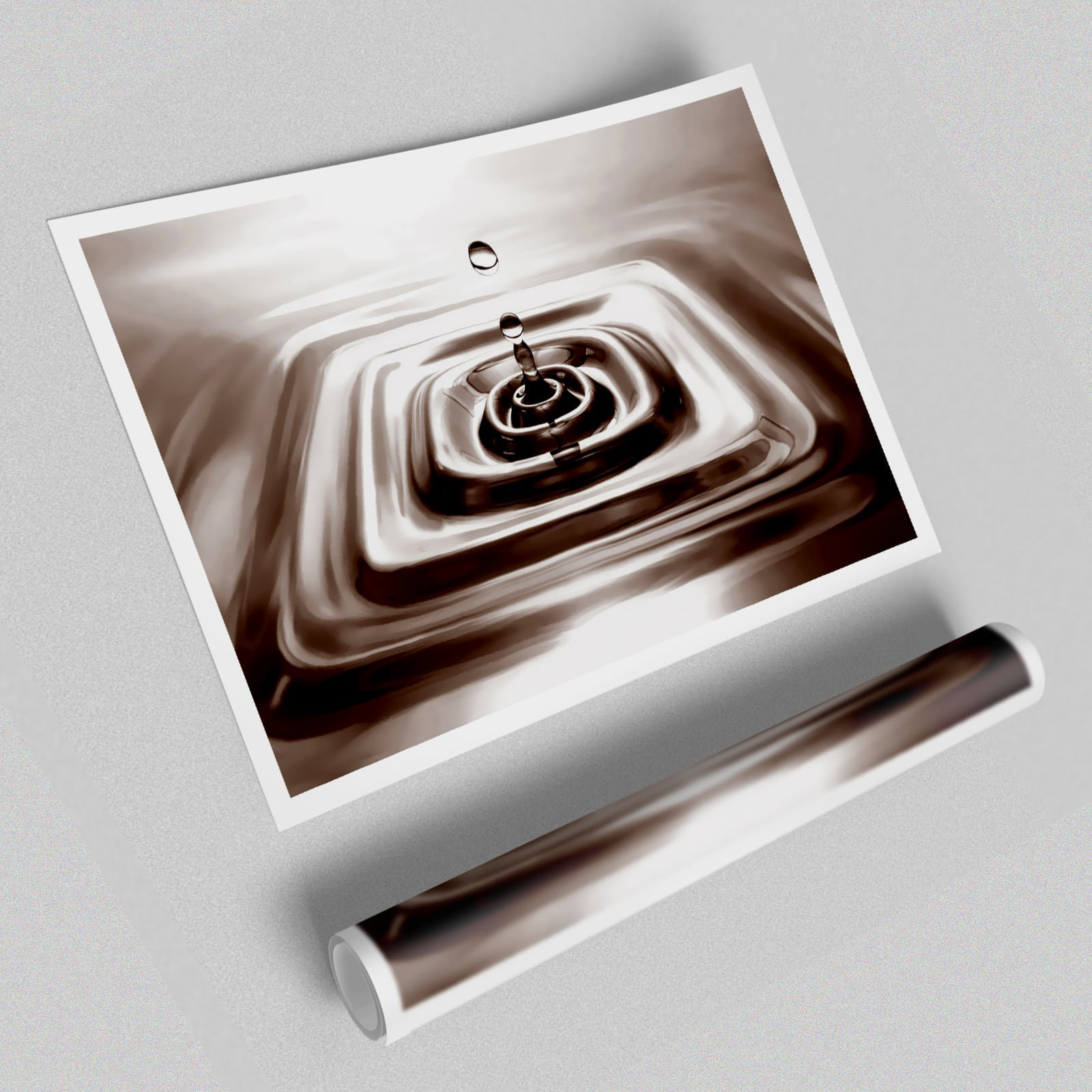 East Urban Home Square Water Droplet - Graphic Art Print on Paper ...