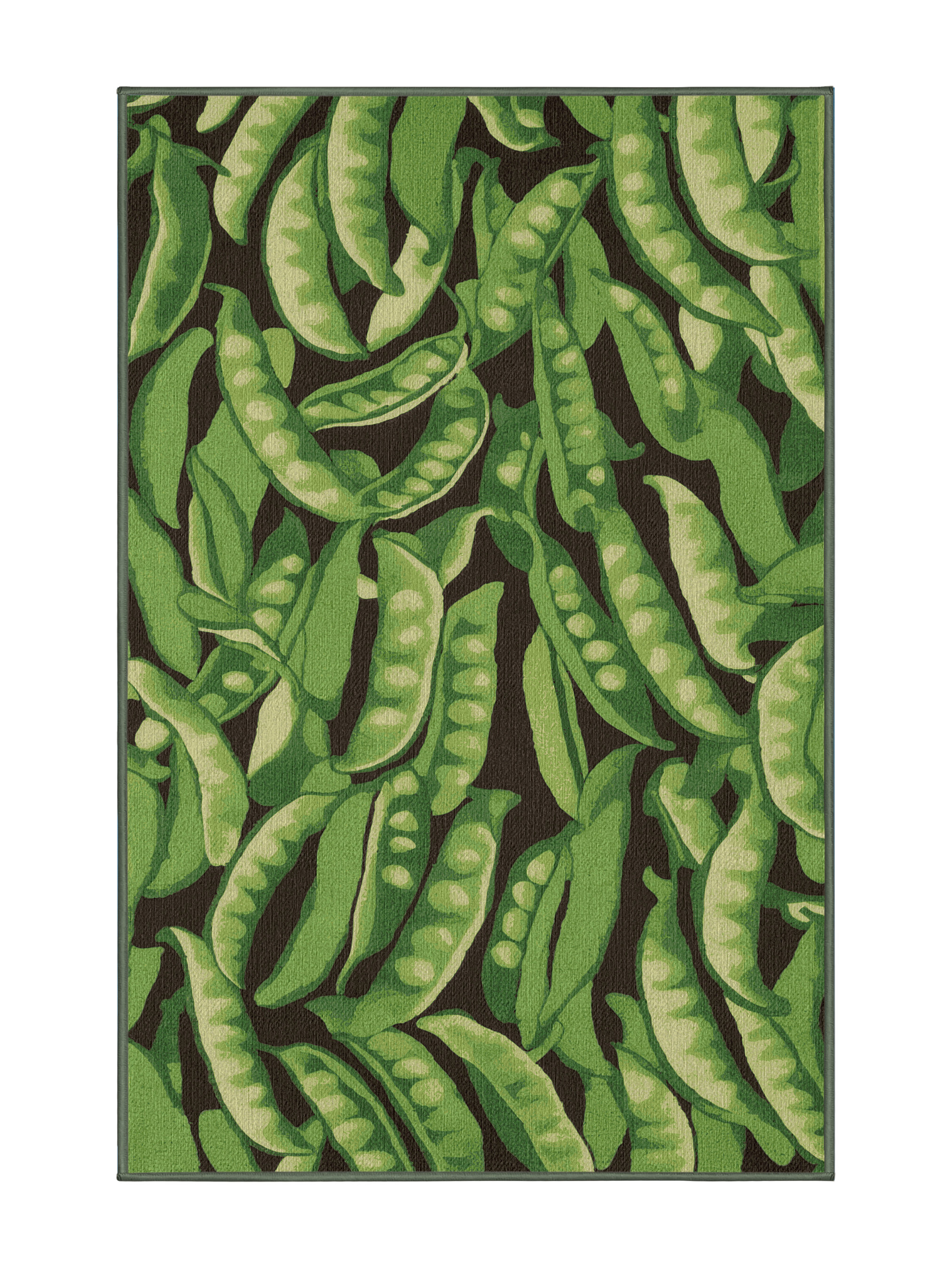 One Allium Way® Washable Snap Peas Vegetables Area Rug | Wayfair