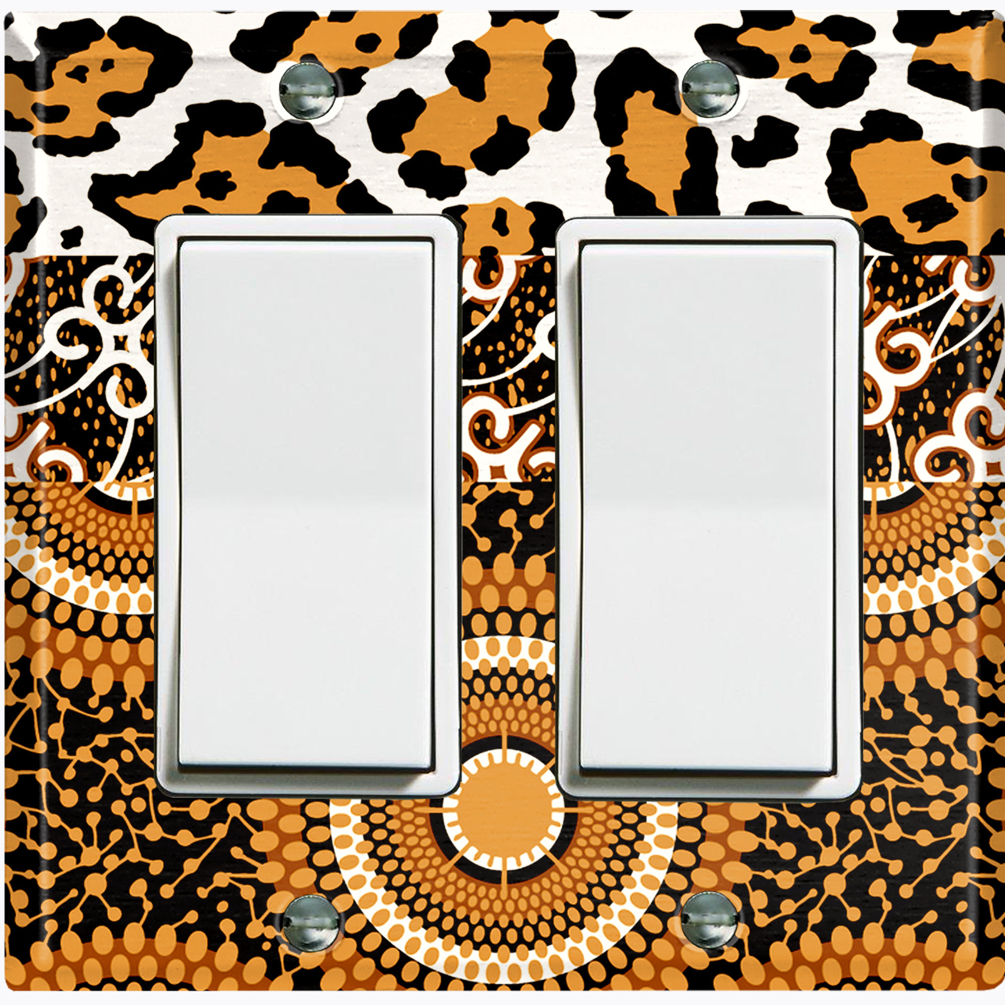 WorldAcc Metal Light Switch Plate Outlet Cover (Safari Pattern African ...
