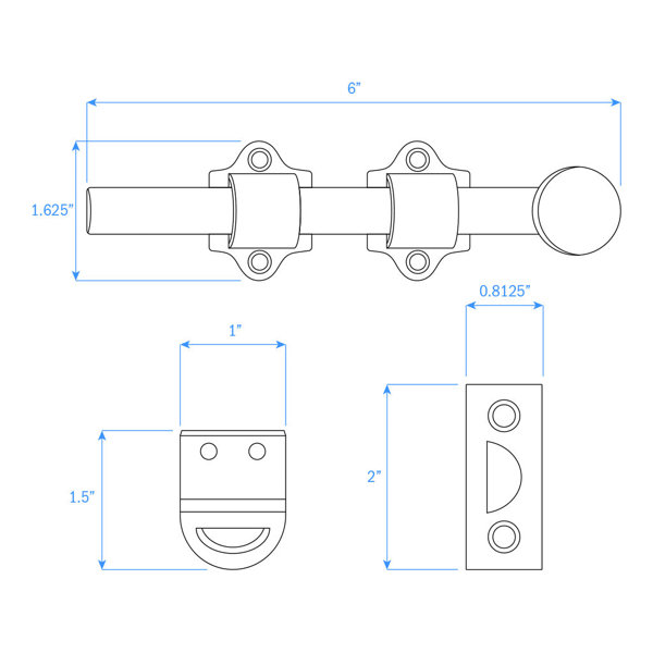 Nuk3y Heavy Duty Solid Brass Dutch Door Bolt & Reviews | Wayfair