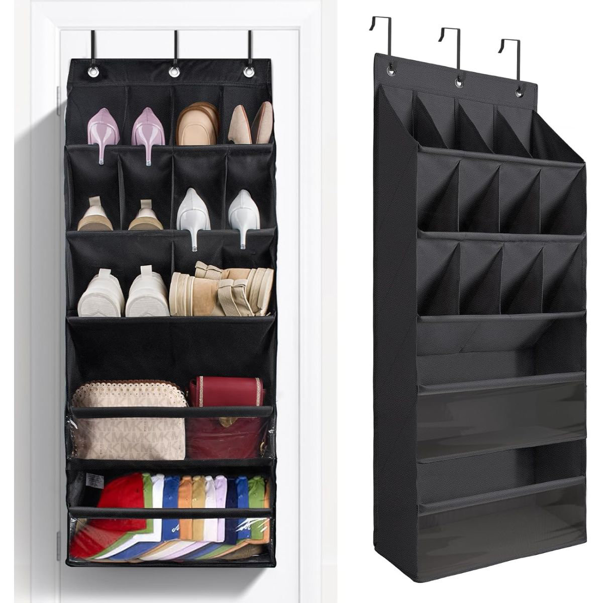 Rebrilliant Hanging Shoe Organizers With Large Pocket Shoe Holder ...