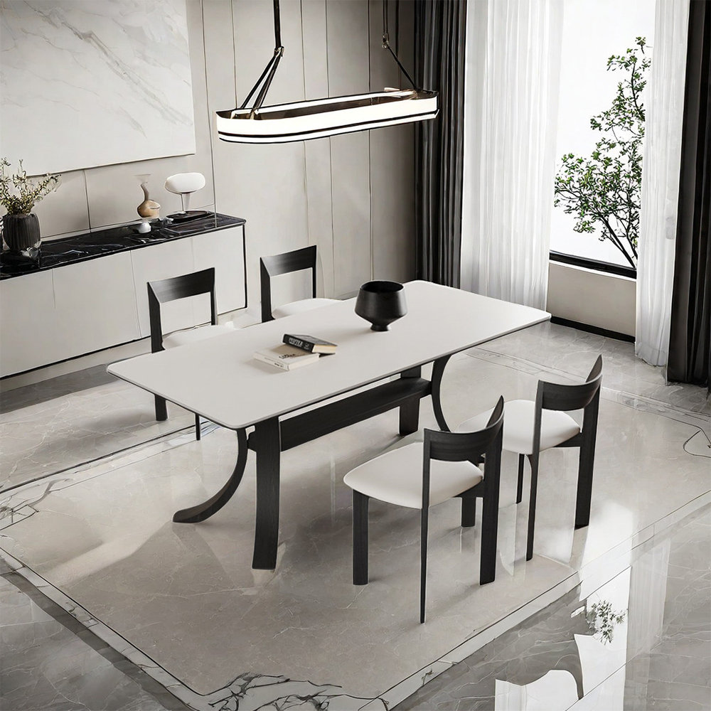 ZKuylo Minimalism rectangular dining table sets | Wayfair