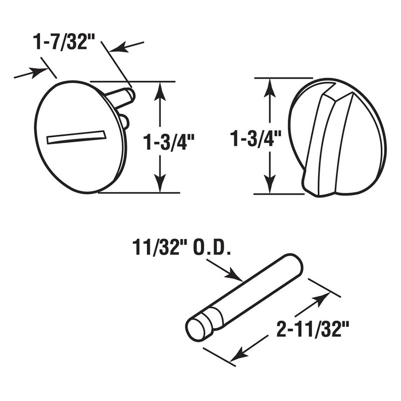 Prime-Line Concealed Latch Knob Set with Straight Bolt, Cast Zamak ...