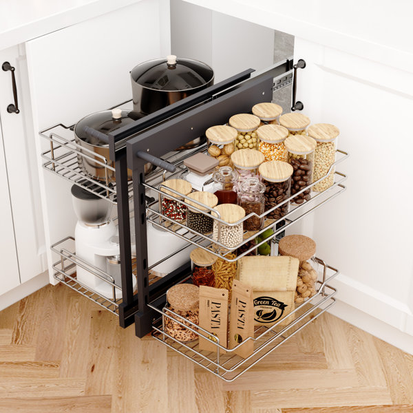 Rebrilliant Blind Corner Kitchen Cabinet Organizer | Wayfair