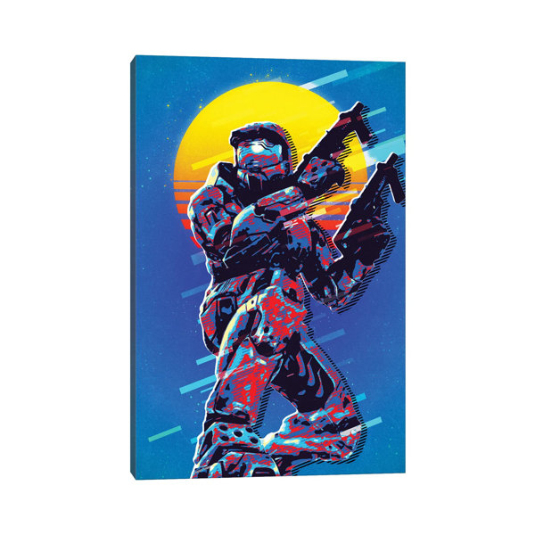 Ebern Designs Master Chief Retro - Print on Canvas | Wayfair.co.uk
