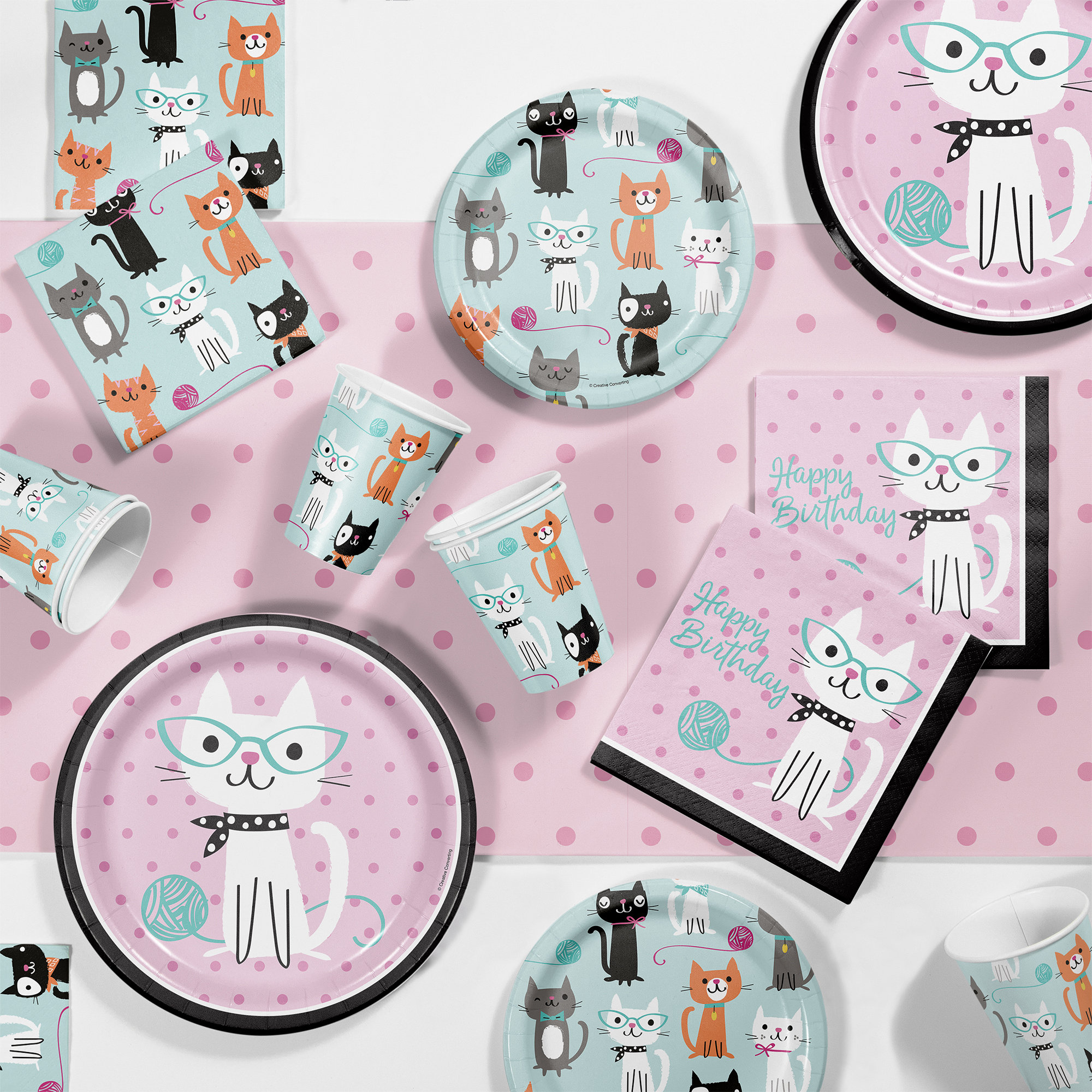 The Party Aisle™ Creative Converting Purr-fect Cat Birthday Party ...
