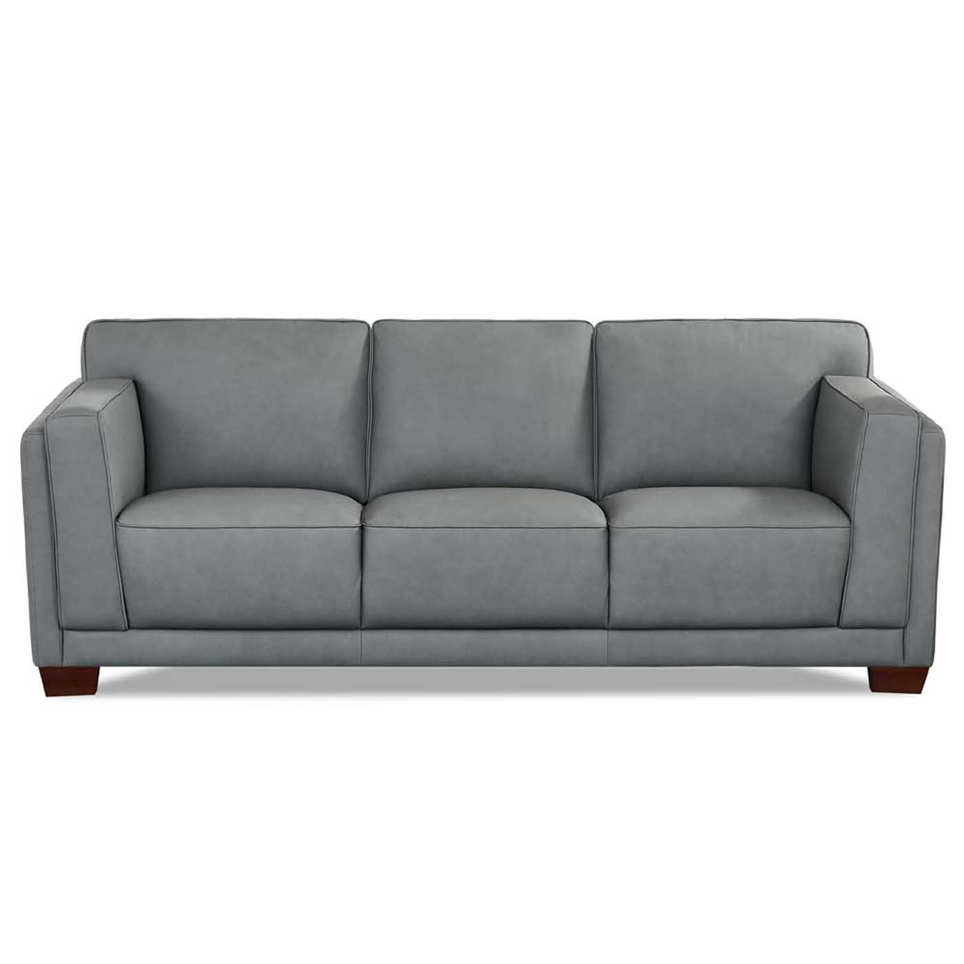 Hokku Designs Martha Top Grain Leather 3-Seat Sofa Couch | Wayfair
