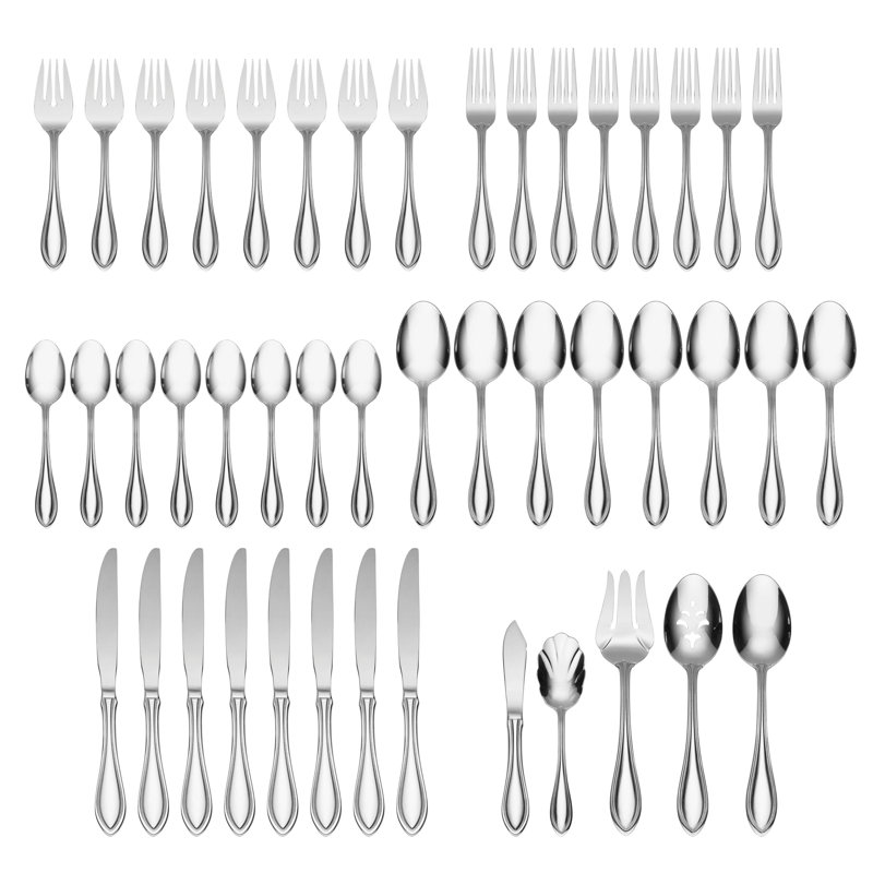 Oneida American Harmony 45 Piece Flatware Set, Service for 8 & Reviews ...