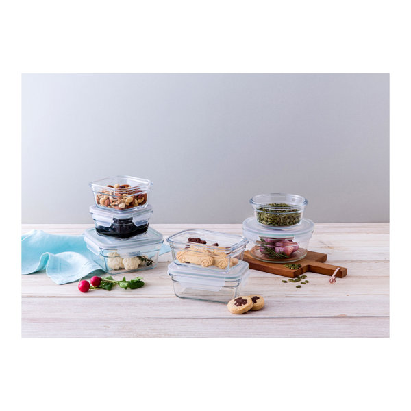 Glasslock Oven and Microwave Safe Glass Food Storage Containers 14 ...