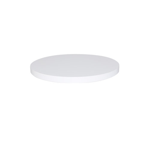 BFMSEATING Midtown White Round Indoor Table top 2" Thickness | Wayfair