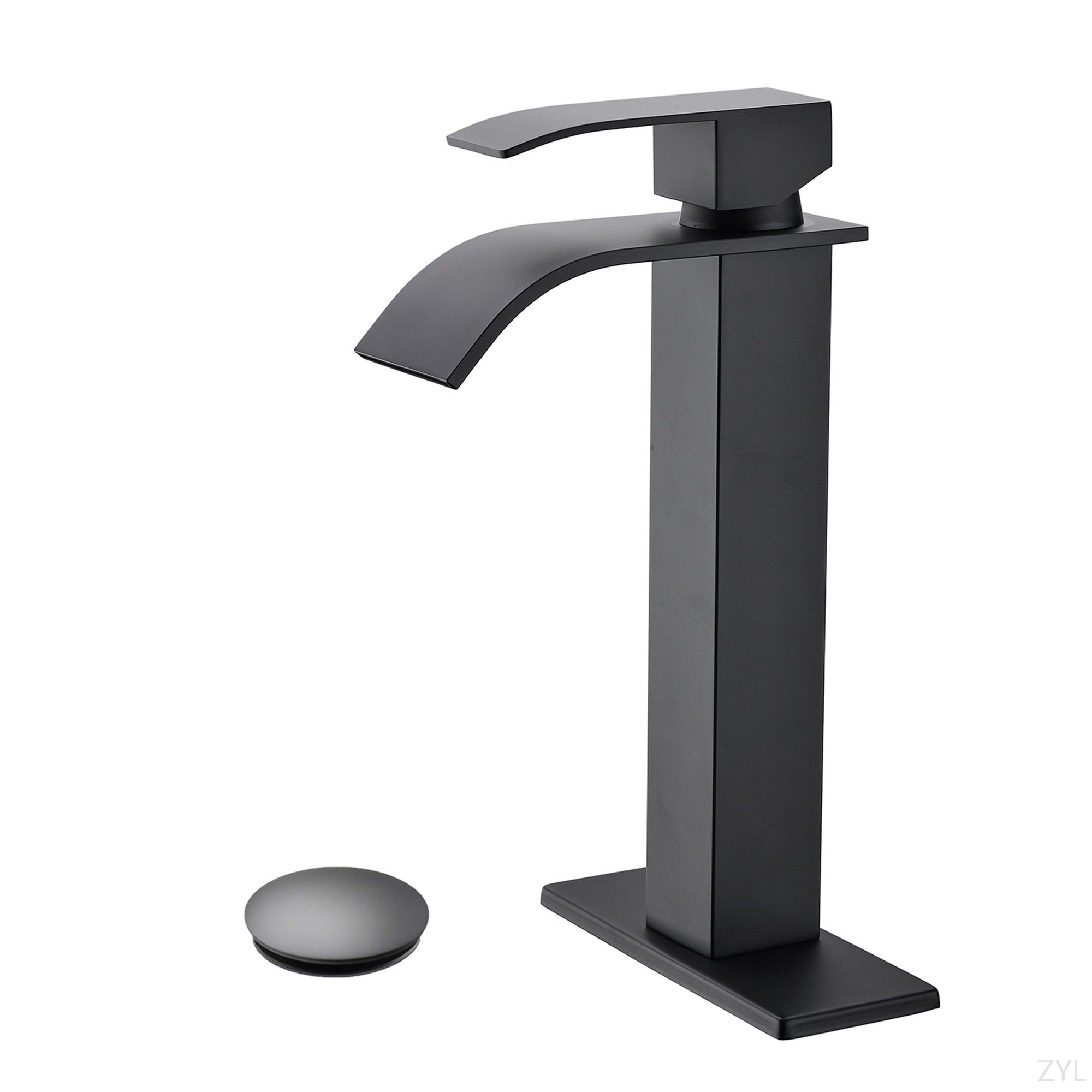 Greenhome Trade Waterfall Spout Bathroom Sink Single Handle Faucet With ...