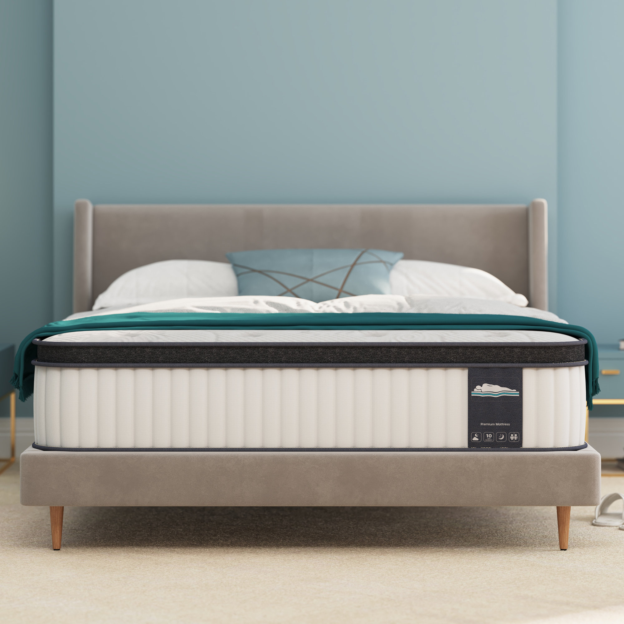 Alwyn Home Finton 14 Inch Medium Innerspring Memory Foam Mattress ...