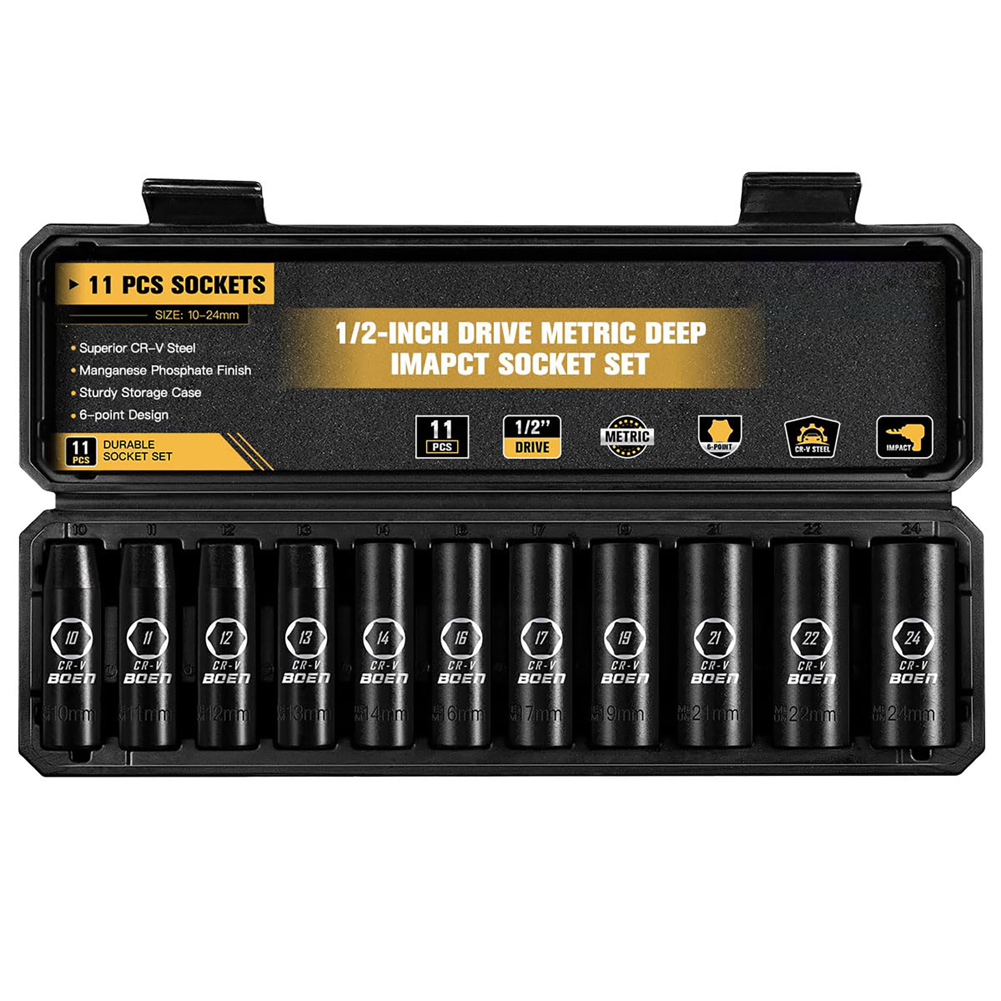 WFX Utility™ 1/2" Drive Deep Impact Socket Set - Wayfair Canada