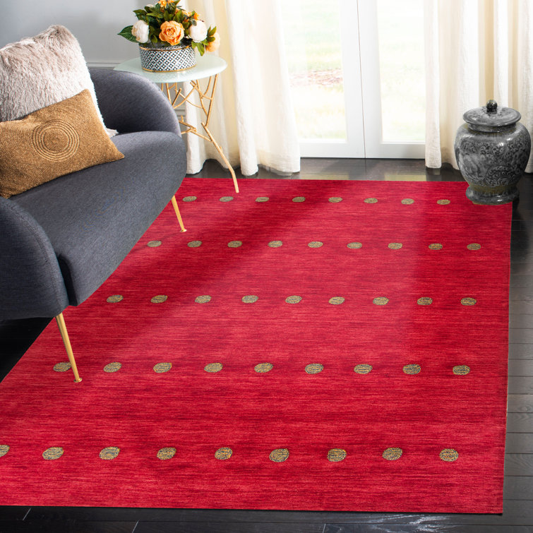 Wrought Studio Pixley Hand Loomed Wool Polka Dots Rug & Reviews | Wayfair