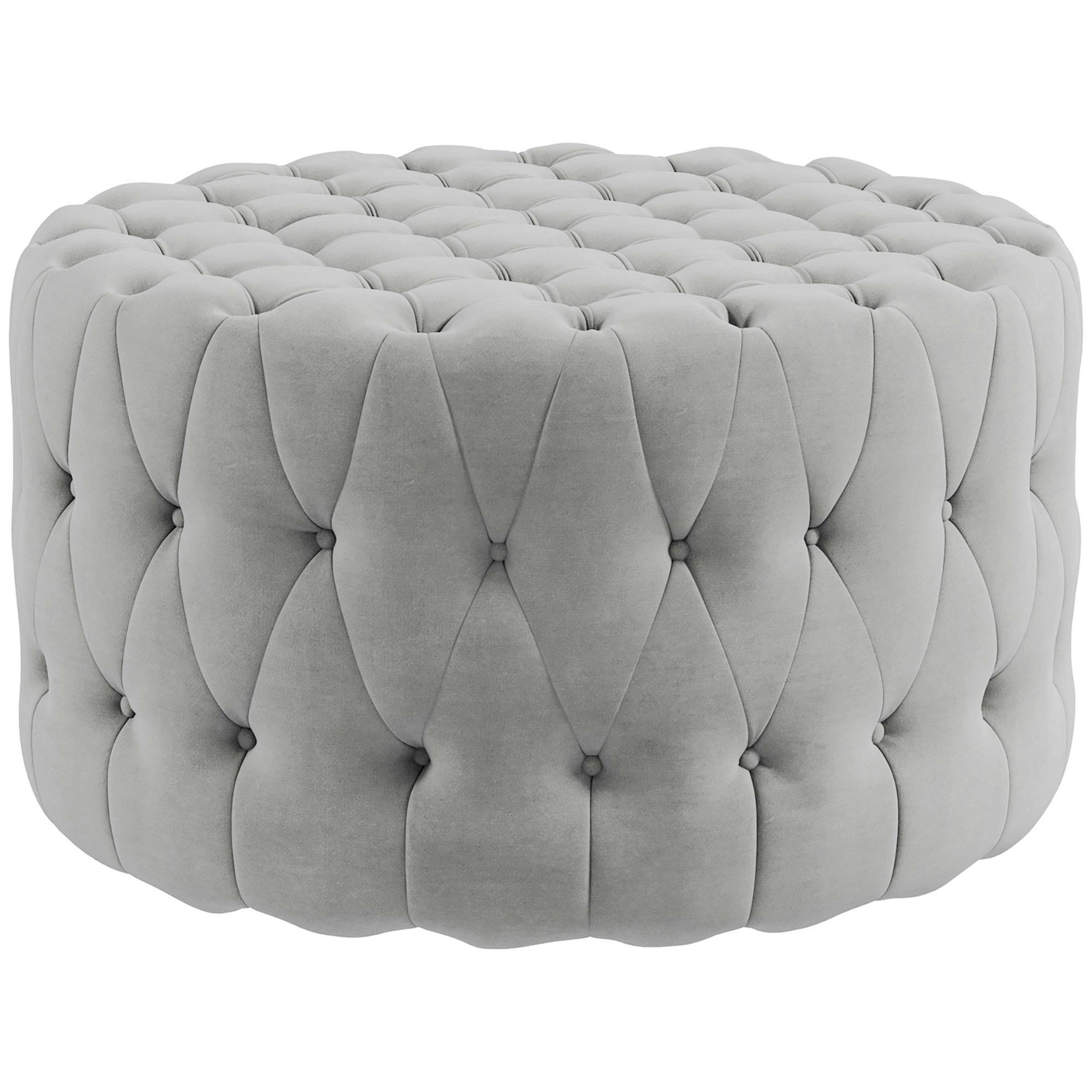 Mercer41 Auril Upholstered Ottoman, Button Tufted Footstool | Wayfair