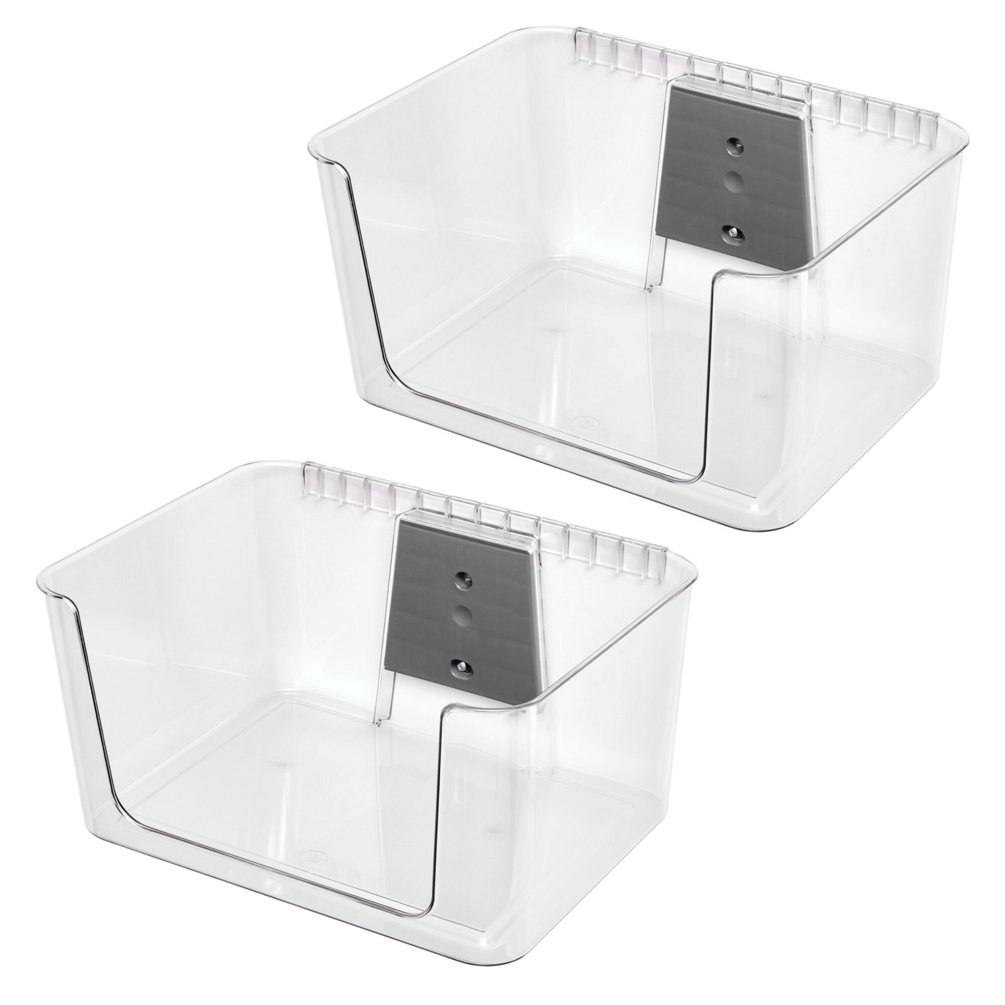 iDesign Large Wallspace Open-Front Bin and Bracket - Wall-Mounted ...