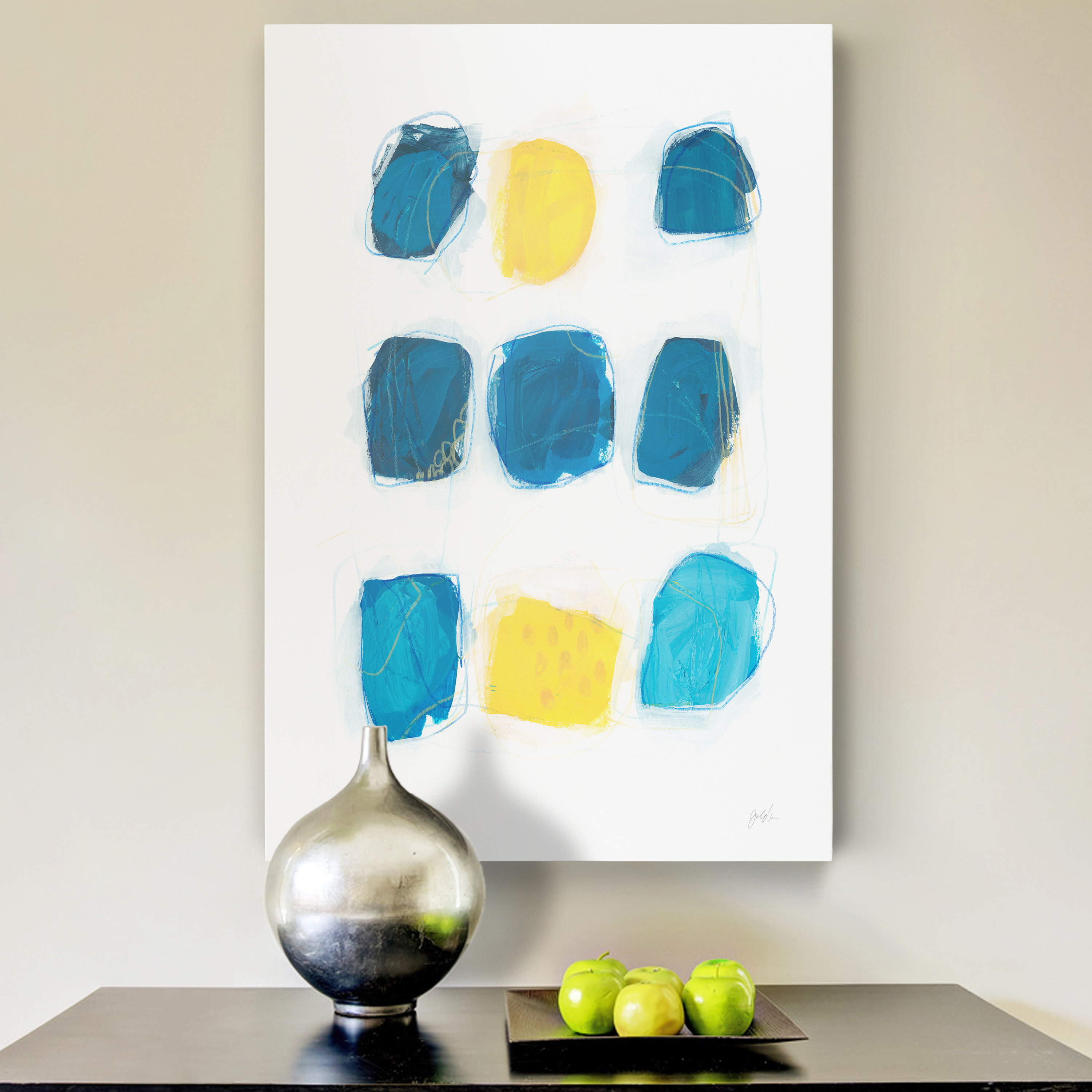 George Oliver Lemon & Indigo II - Wrapped Canvas Print - Wayfair Canada