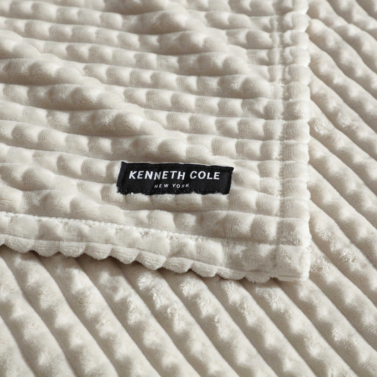 Kenneth Cole Textured Solid Plush Throw Blanket & Reviews | Wayfair
