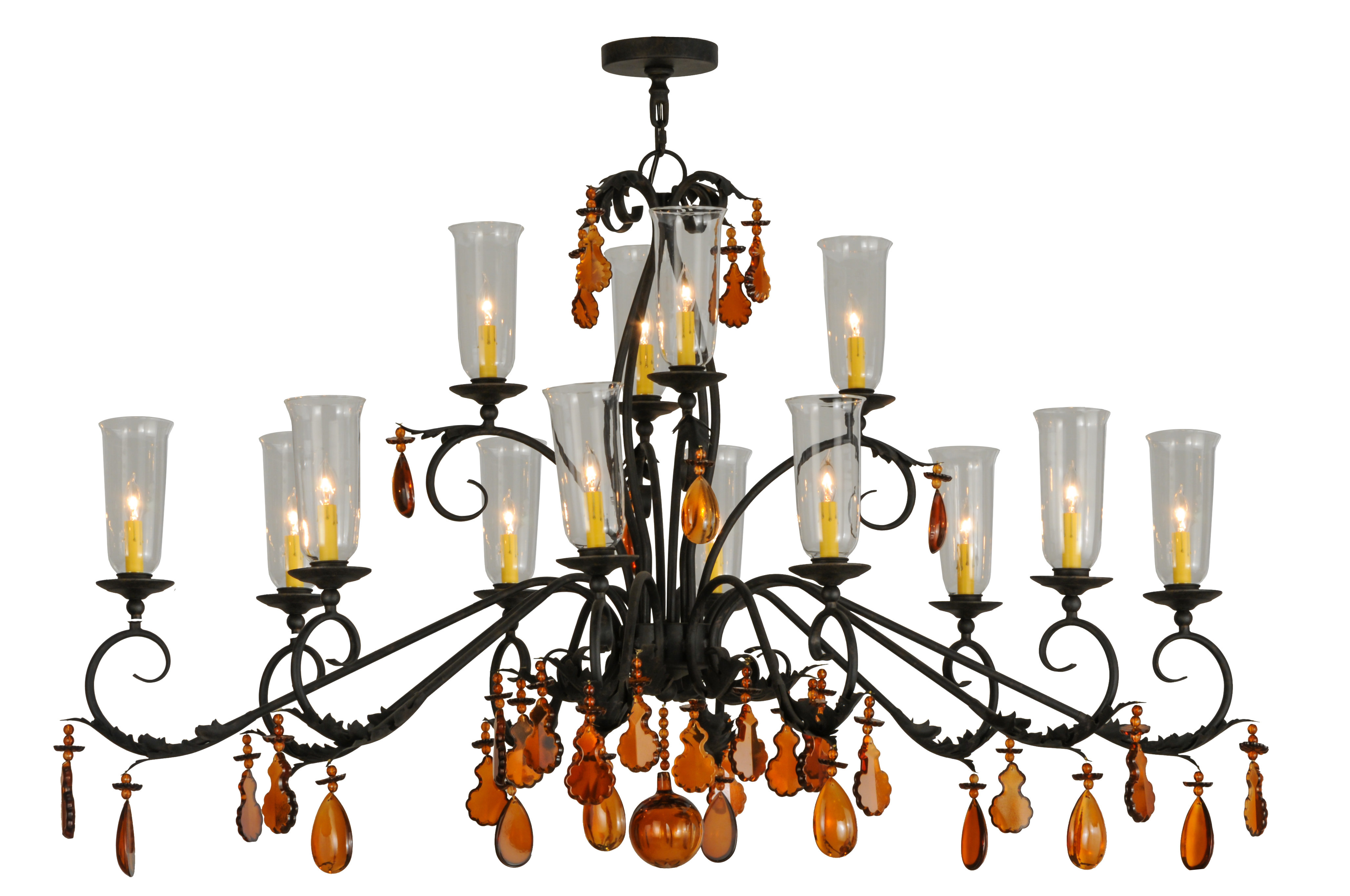 Meyda Lighting 64"l Windsor 14 Lt Oblong Chandelier | Perigold