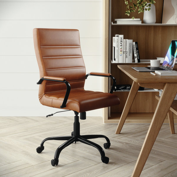 Wayfair Basics Ergonomic Upholstered High-Back Swivel Office Chair ...