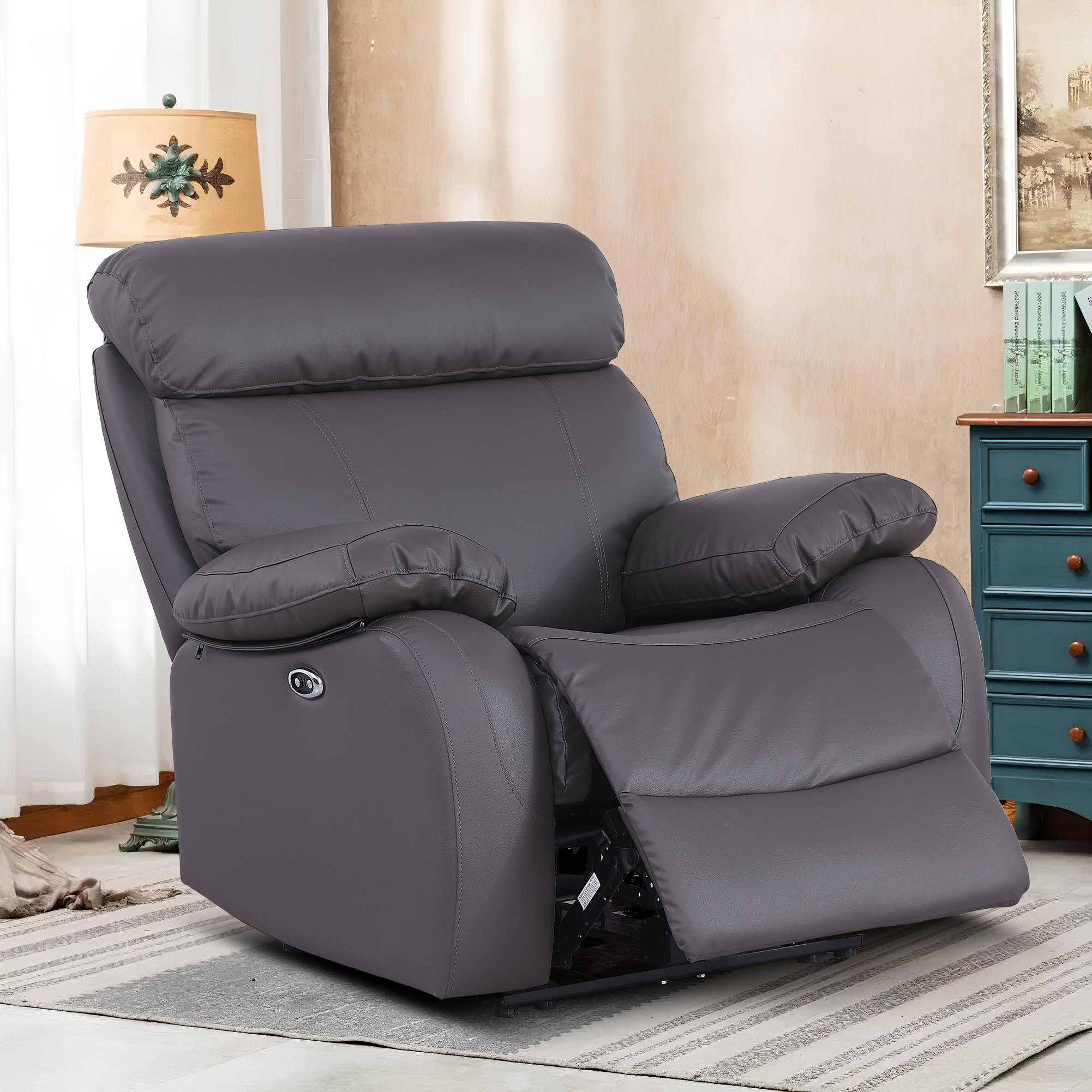 Latitude Run® Edder Electric Power Set Of 2 Recliner With USB Port ...