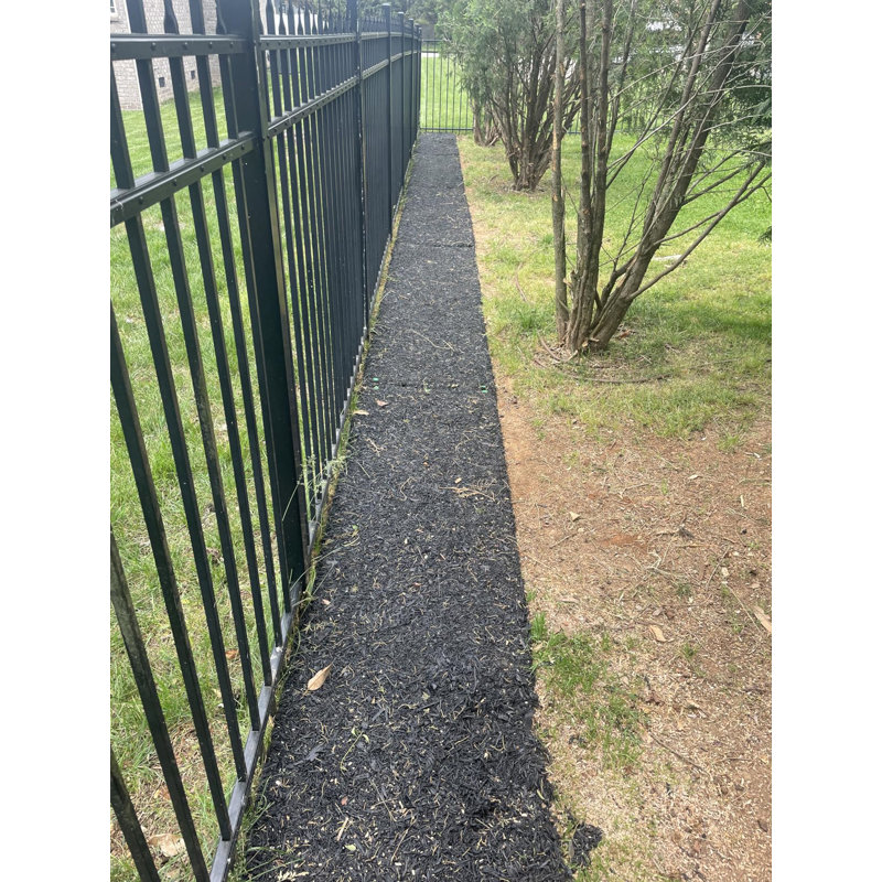 Arlmont & Co. Recycled Rubber Mulch Mat Roll Black Permanent Mulch ...