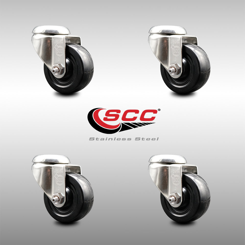 Service Caster Soft Rubber Casters | Wayfair