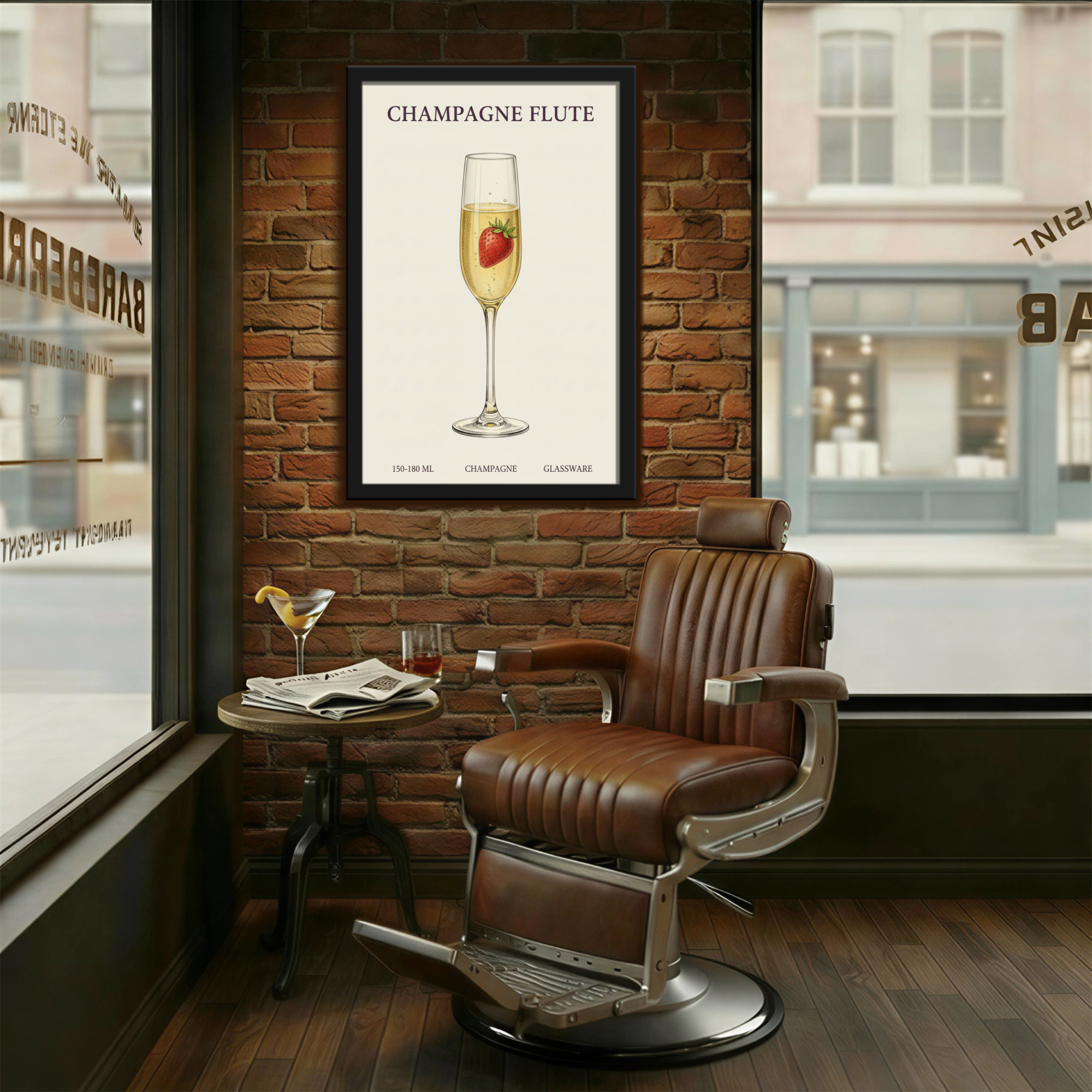 Winston Porter Fashion Champagne Flute With Strawberry Garnish | Wayfair