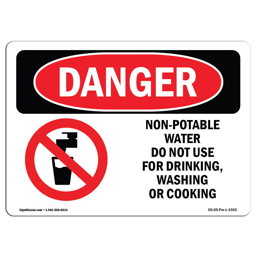 SignMission Non-Potable Water Do Not Use for Drinking Sign | Wayfair