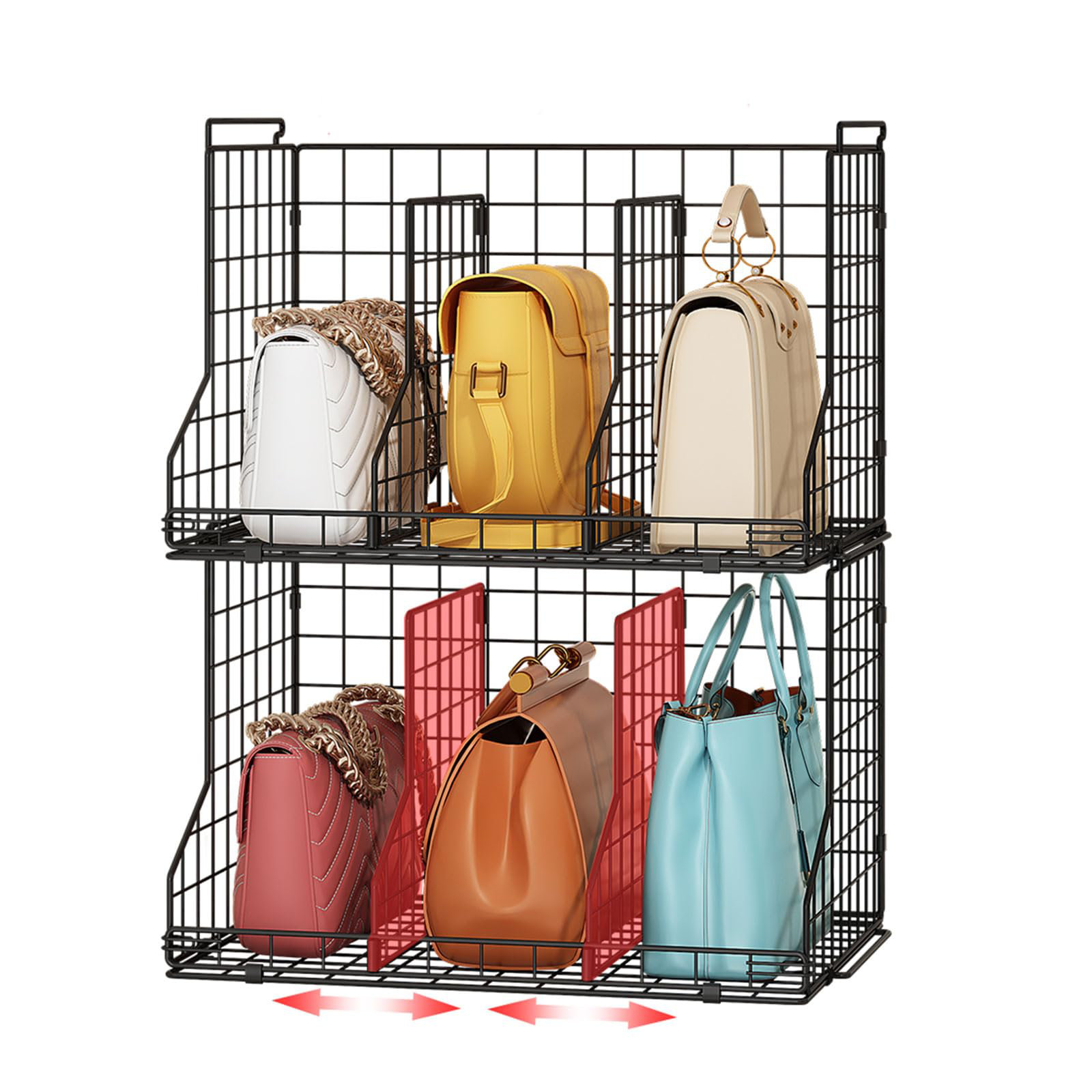 FAST APPLIANCES LLC Purse Storage Organizer For Closet : Adjustable ...