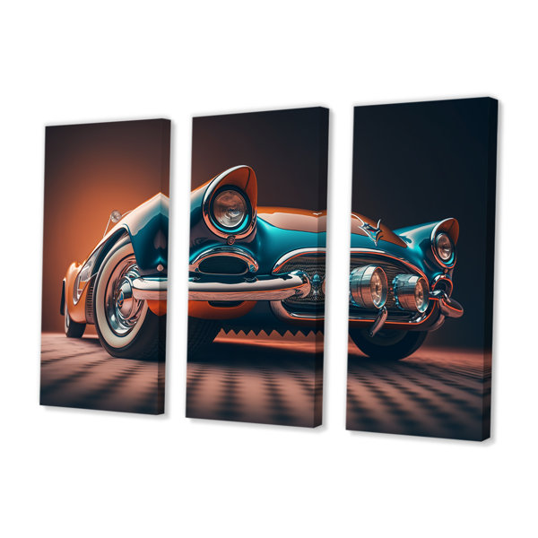 Latitude Run® Beautiful Vintage Car In Retro Colors V " Beautiful ...