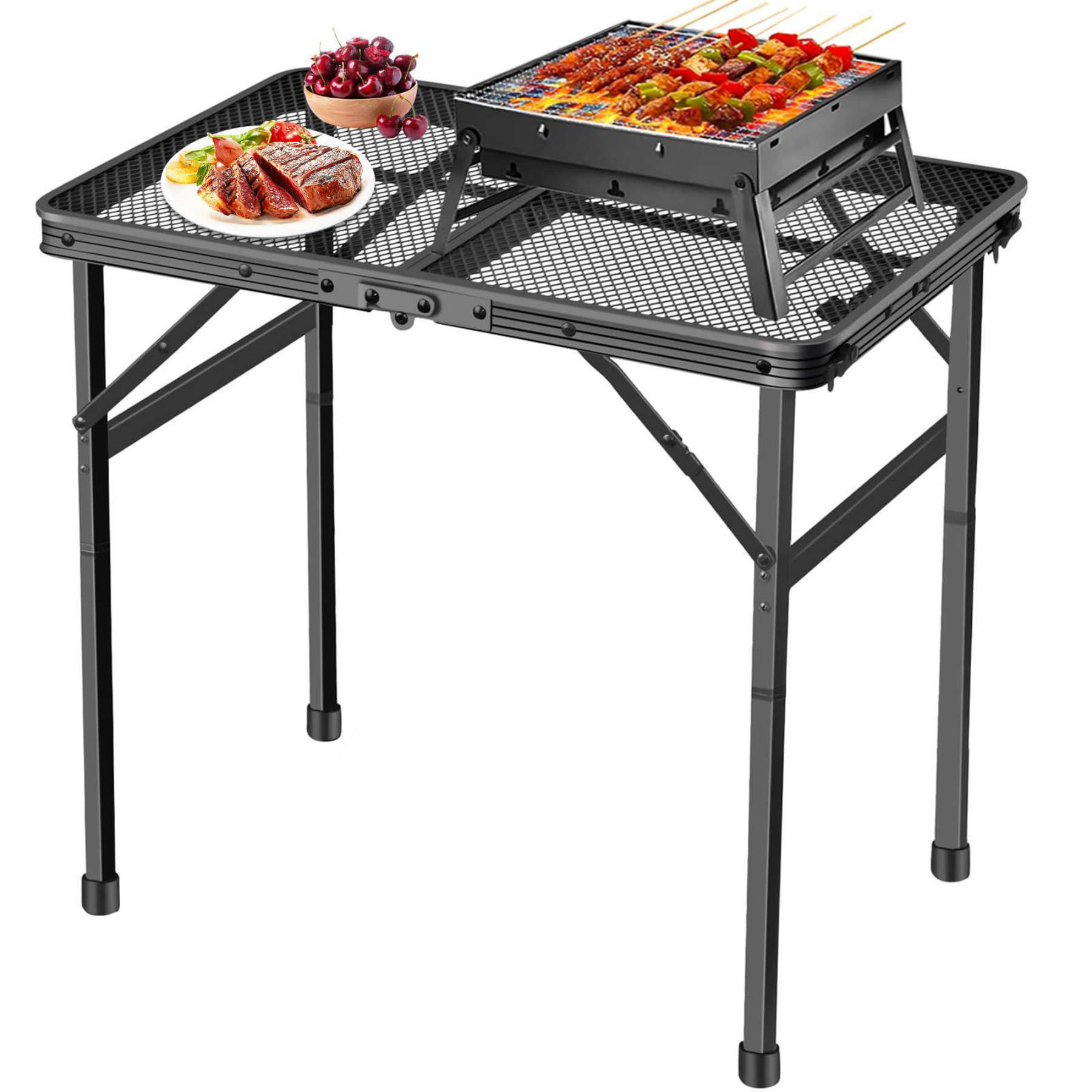 Wrought Studio Hexagonal Steel Tube Folding Table - Waterproof & Heat ...