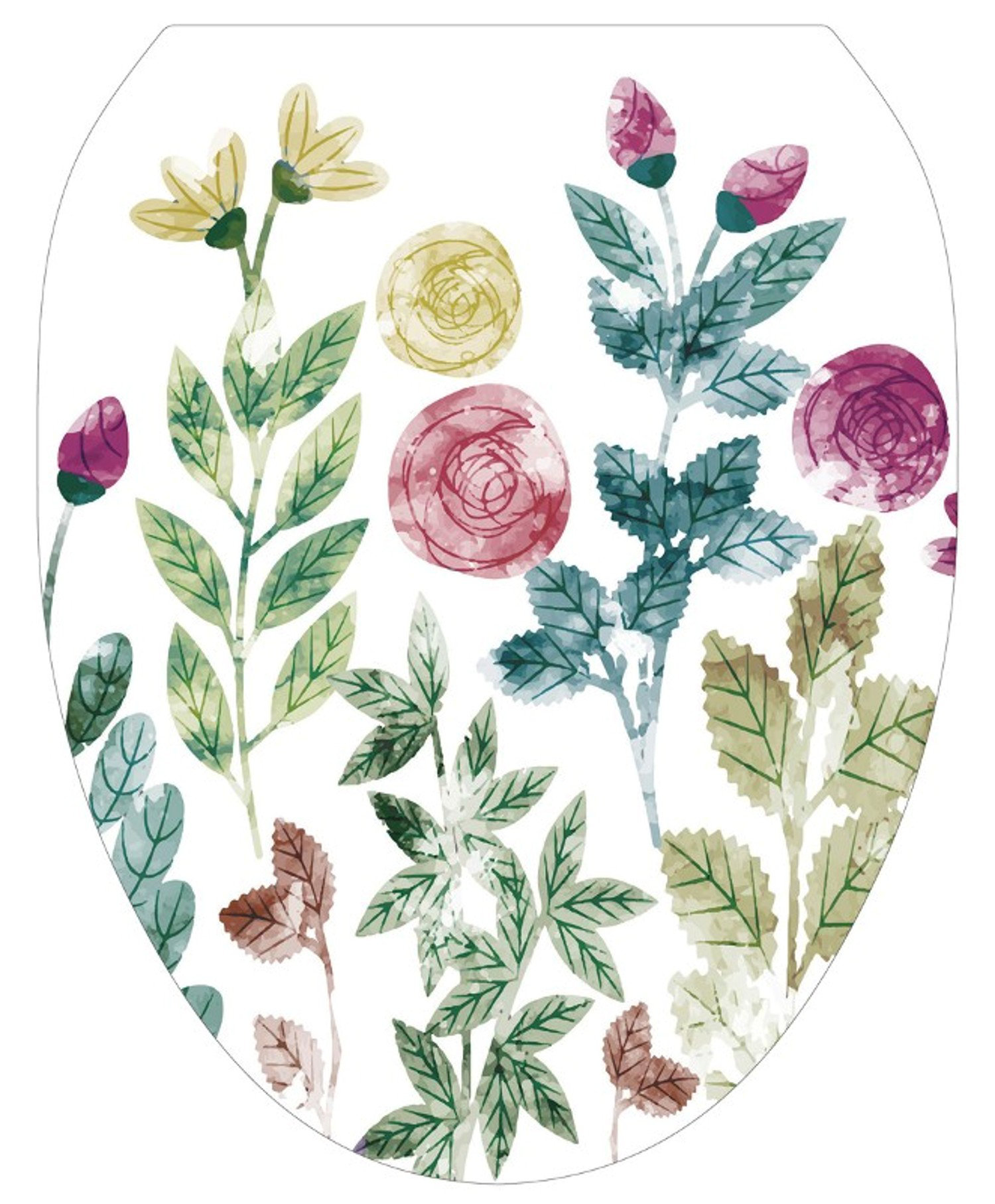 Toilet Tattoos Boho Floral Toilet Seat Decal & Cover – Bohemian ...