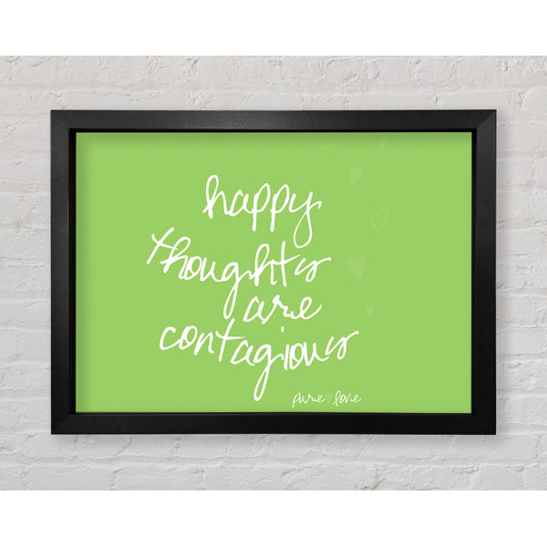 Bright Star Love Quote Happy Thoughts Are Contagious Lime Green ...