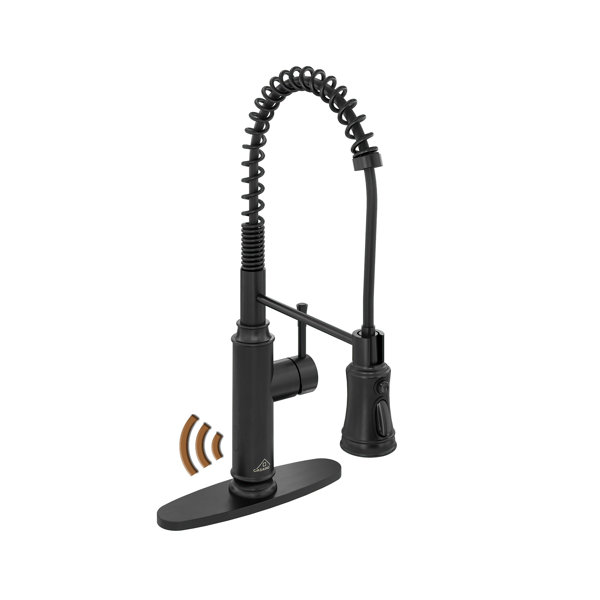 CASAINC Pull Down Sprayer Kitchen Faucet with Infrared Sensor Induction ...