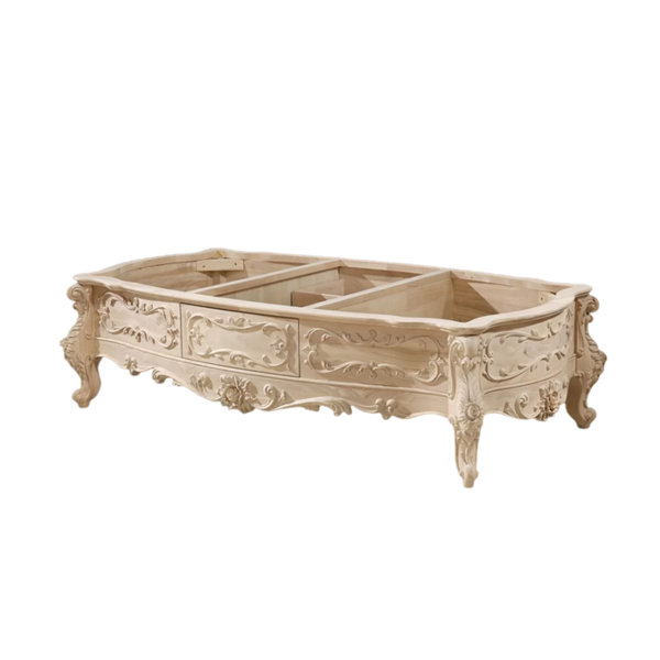 Romero European-style Solid Wood Carved Coffee Table Coffee Table | Wayfair