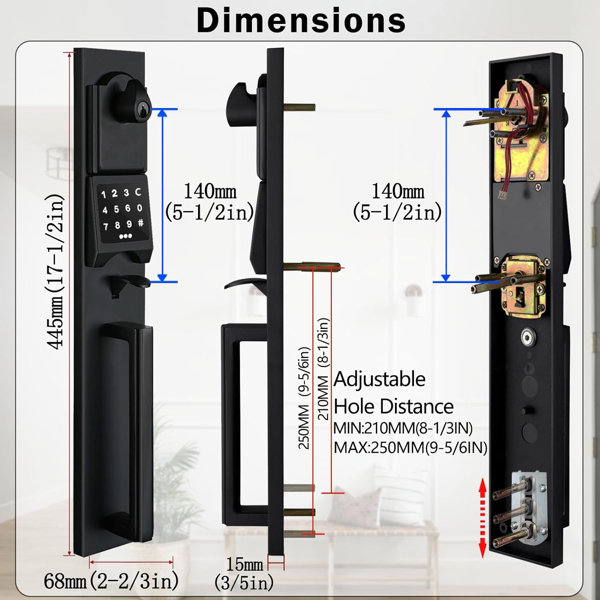 NEWBANG Smart Electronic Door Lockset With Keypad For Single Door ...