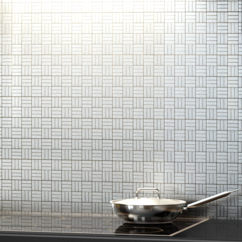 Speed tiles 11.54'' W x 11.54'' L Metal Peel and Stick Mosaic Tile ...