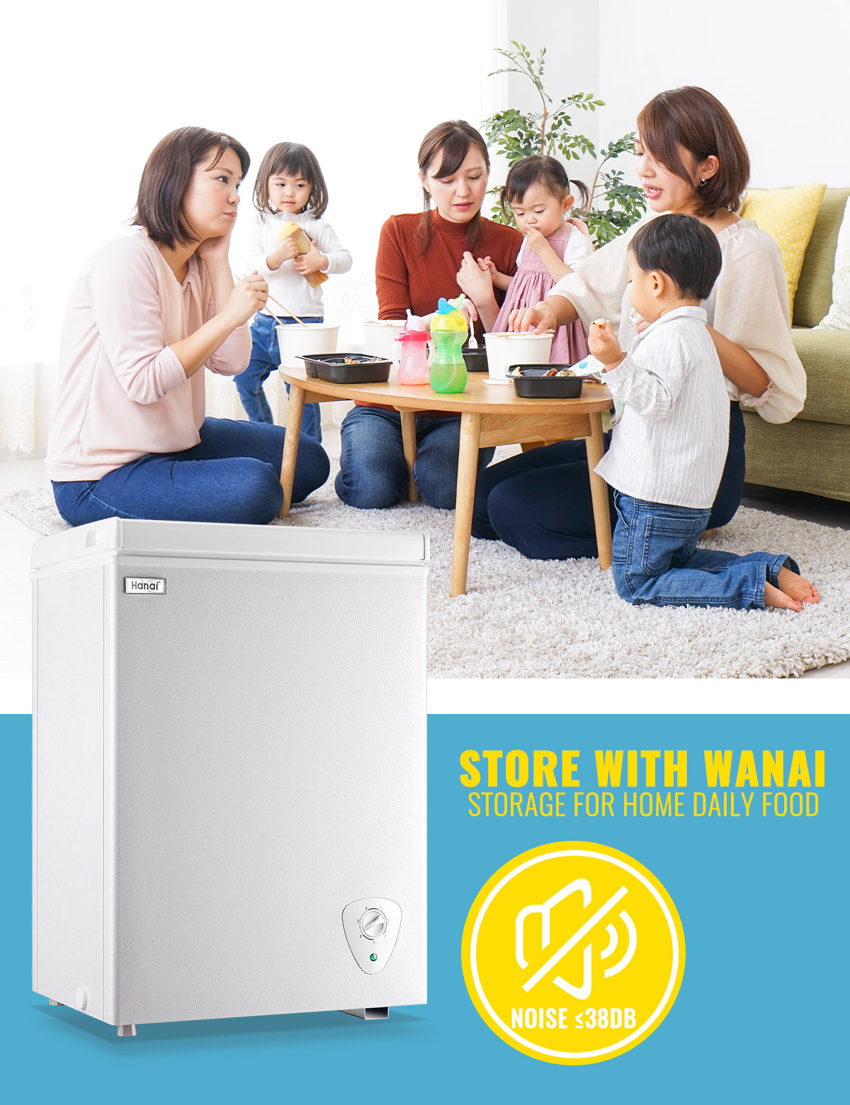 WANAI Deep Small Chest Freezer 3.0 Cu.Ft & Reviews | Wayfair