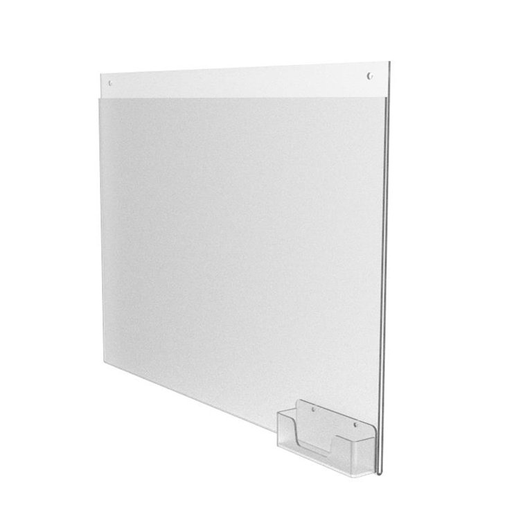 FixtureDisplays 1 PACK 17X11" Wall Mount Sign Holder With Business Card ...