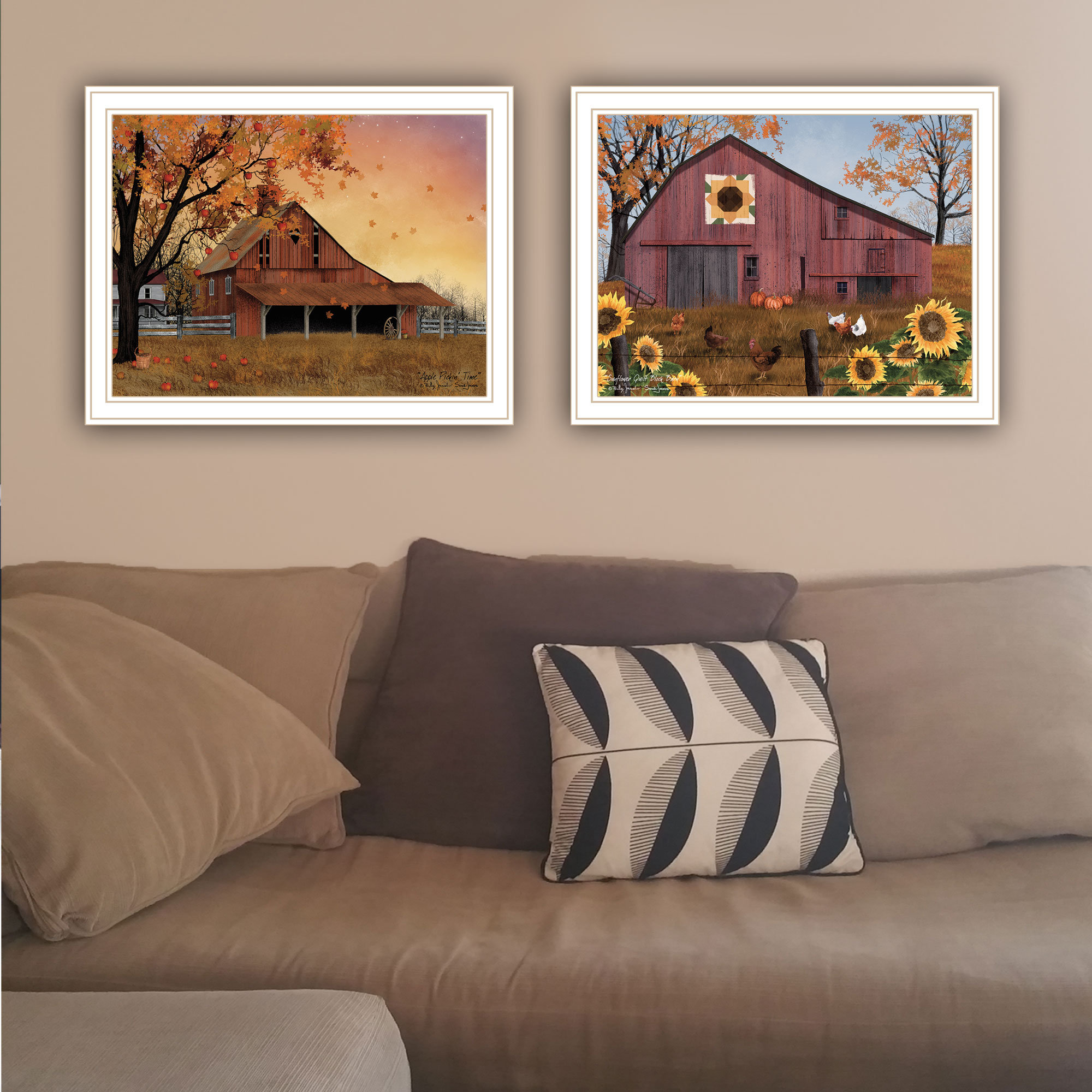 Rosalind Wheeler 2- Piece Vignette Apple Picking Time, Sunflower Quilt ...