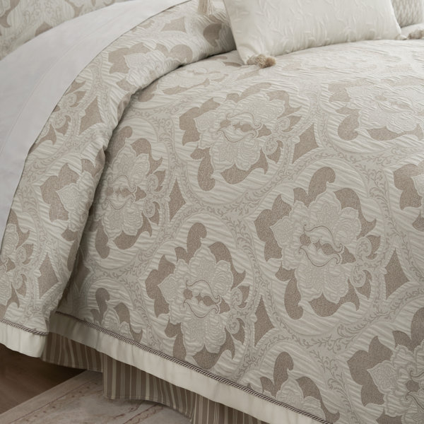 Waterford Bedding Arderra 4 Piece Ivory Comforter Set & Reviews | Wayfair